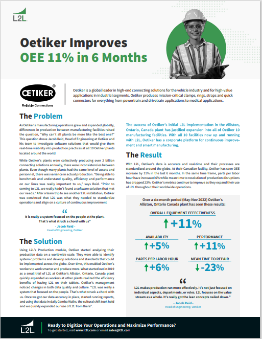 L2L | Oetiker Case Study